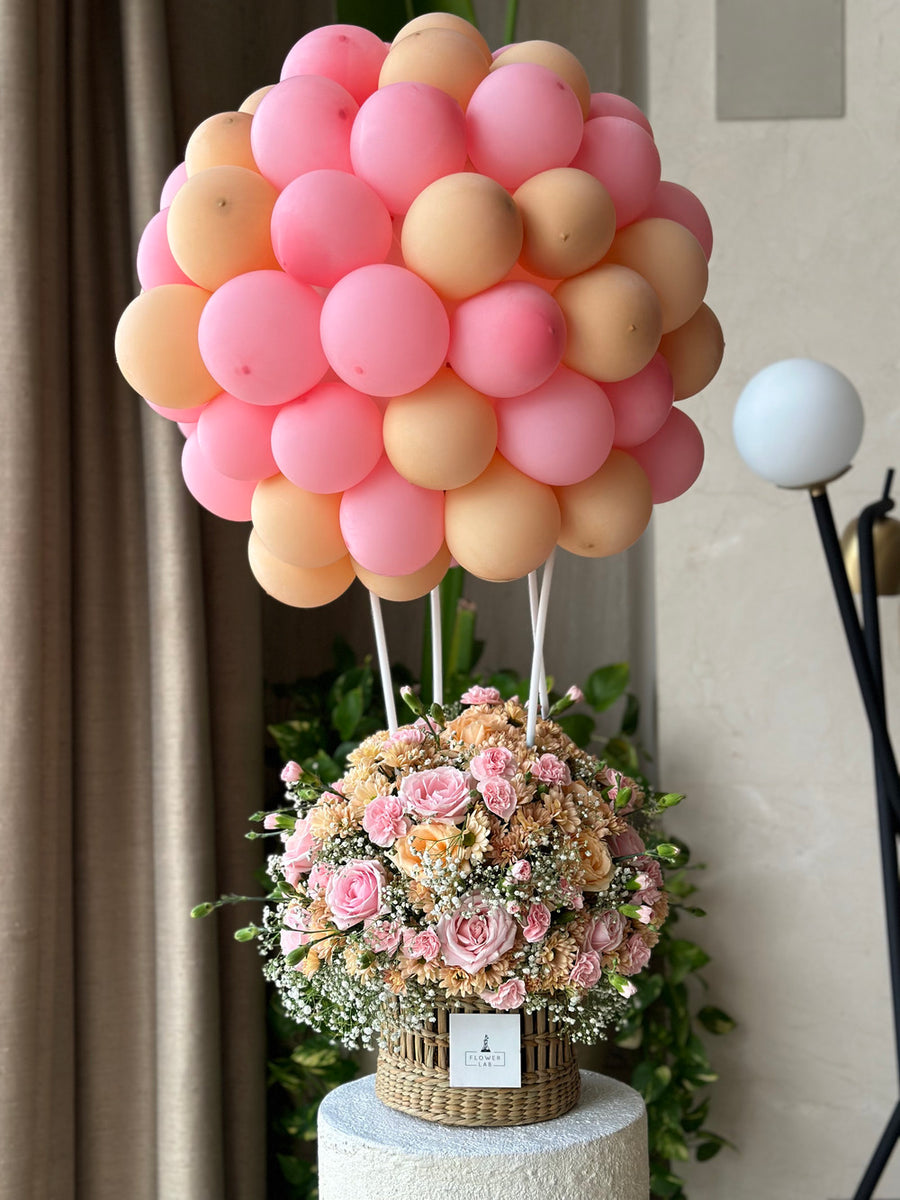 Hot Air Balloon Bloom Basket – Flower Lab In